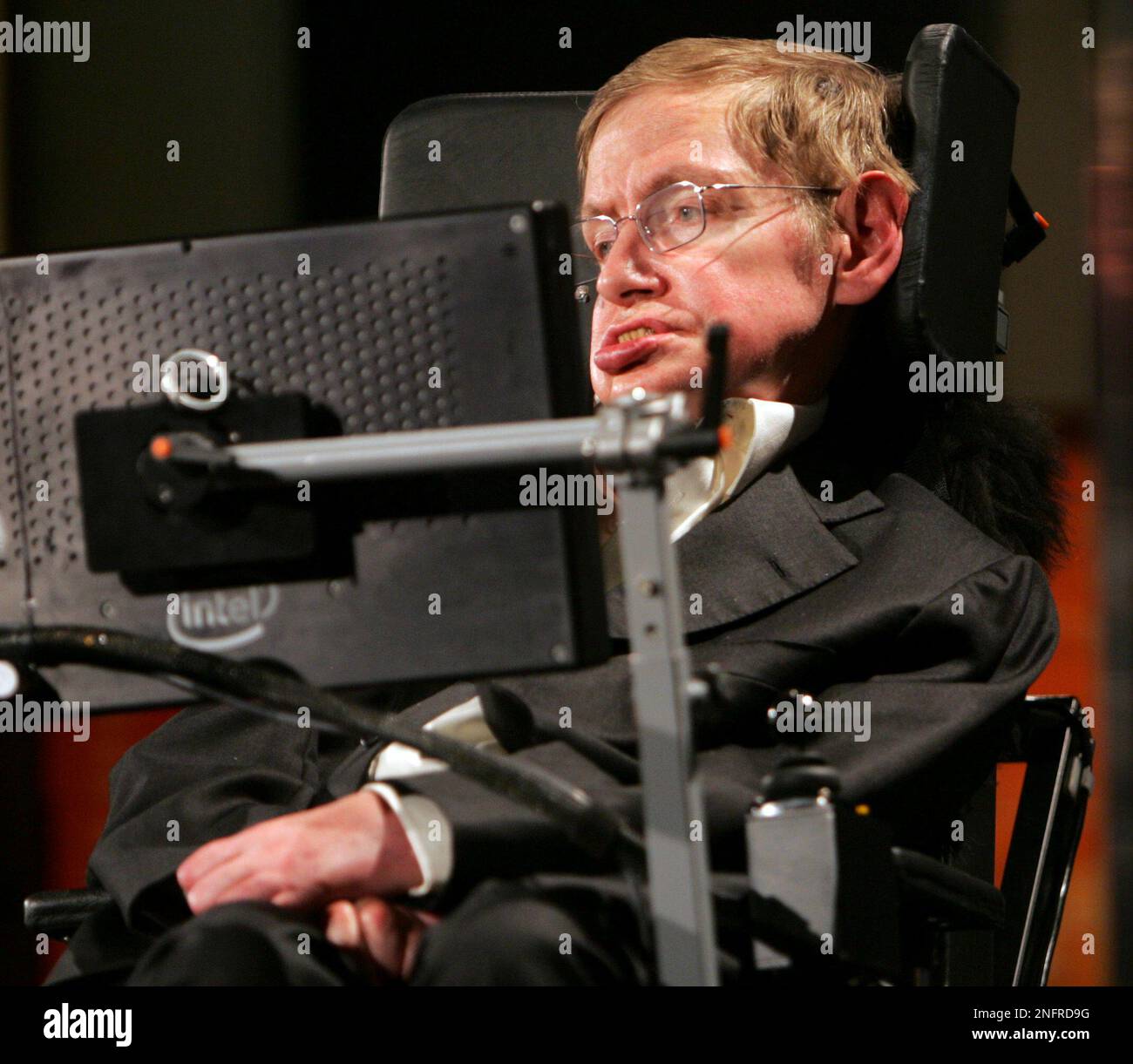 Professor Stephen Hawking of the University of Cambridge, makes remarks ...