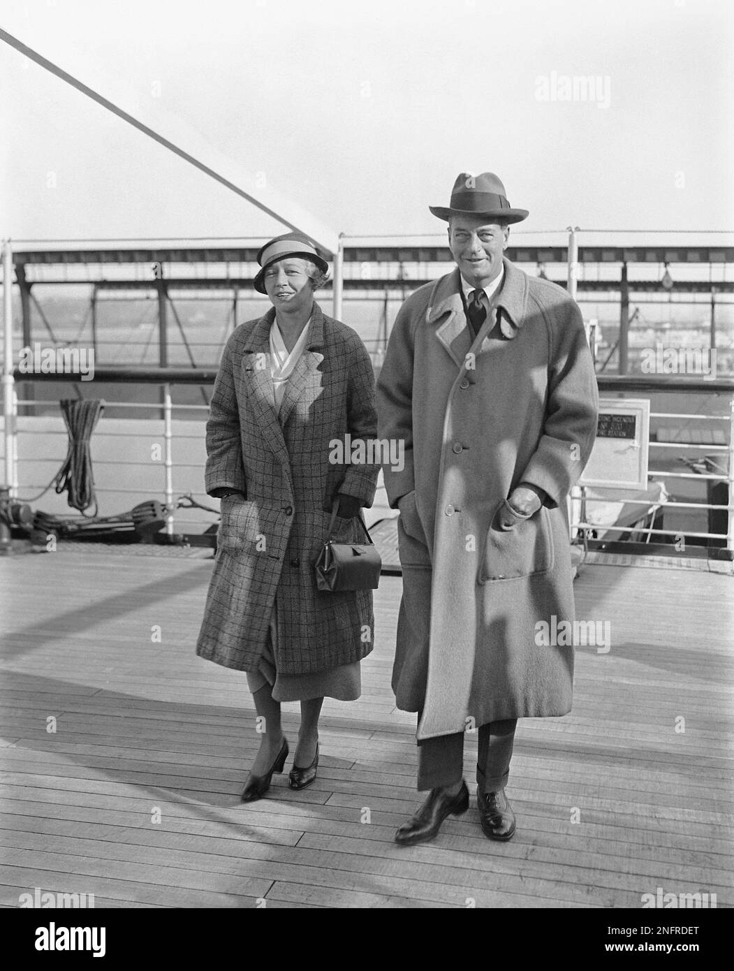 Yachtsman Harold S. Vanderbilt and his bride Gertrude Lewis Conway ...