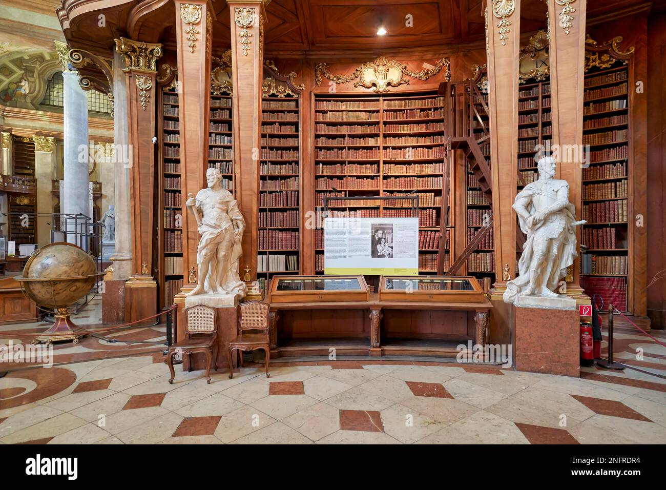 The Prunksaal, center of the old imperial library inside the Austrian ...