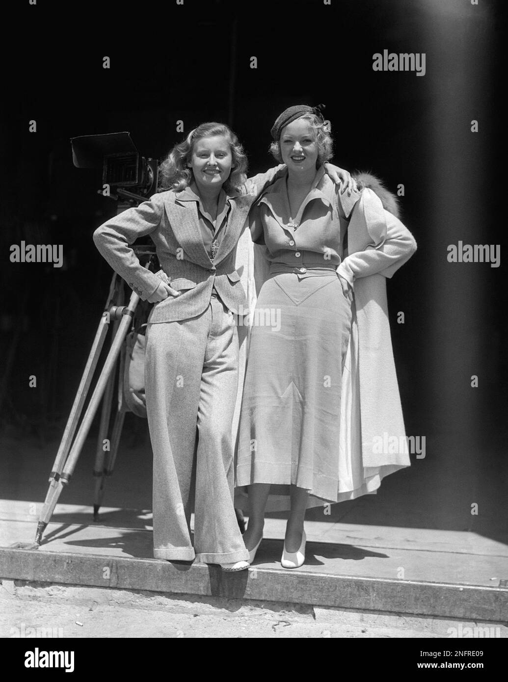 Mary Rogers, right, daughter of comedian Will Rogers, is shown with ...