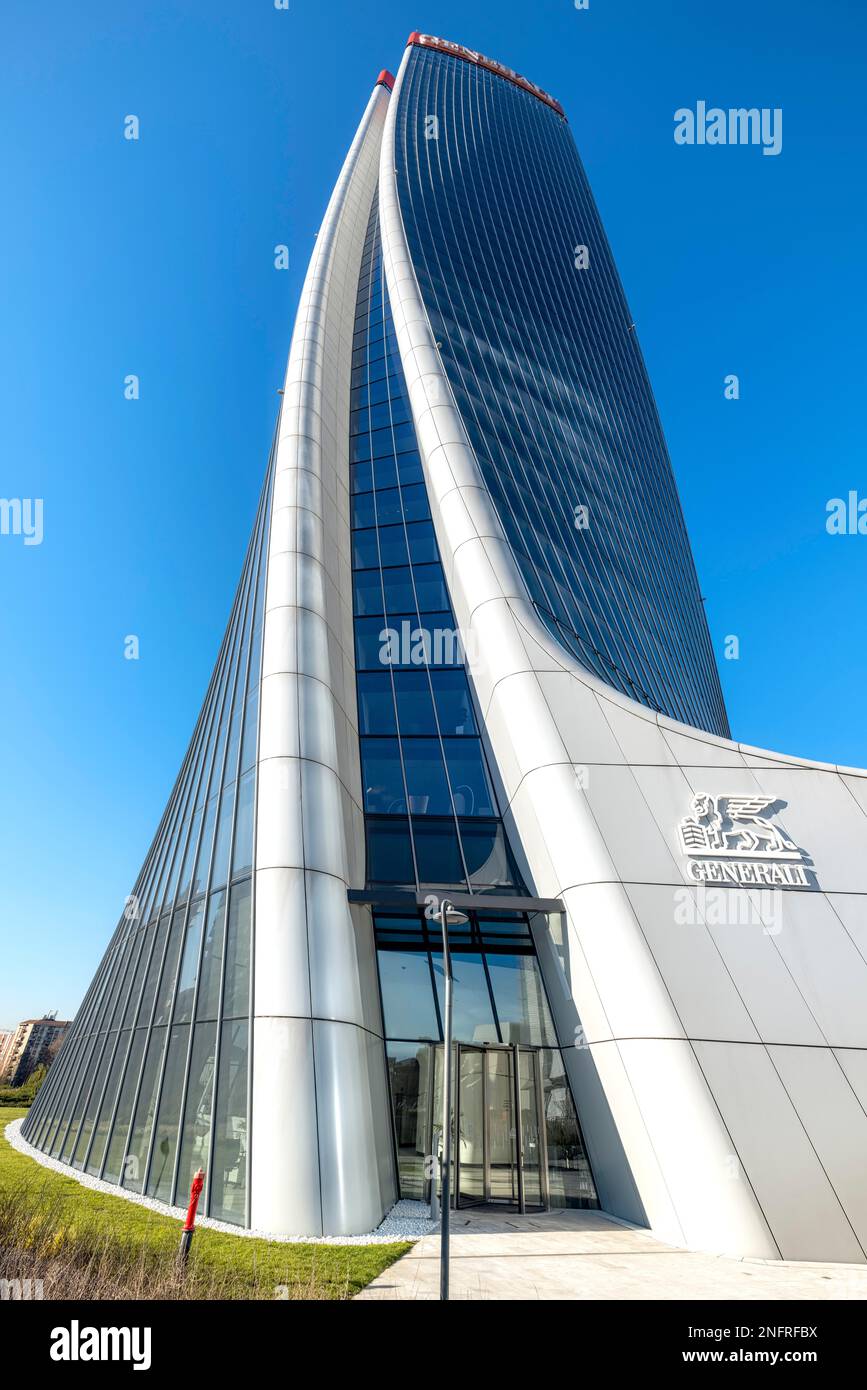 Milan Italy. Citylife Shopping District. Torre Hadid (Hadid Tower Stock ...
