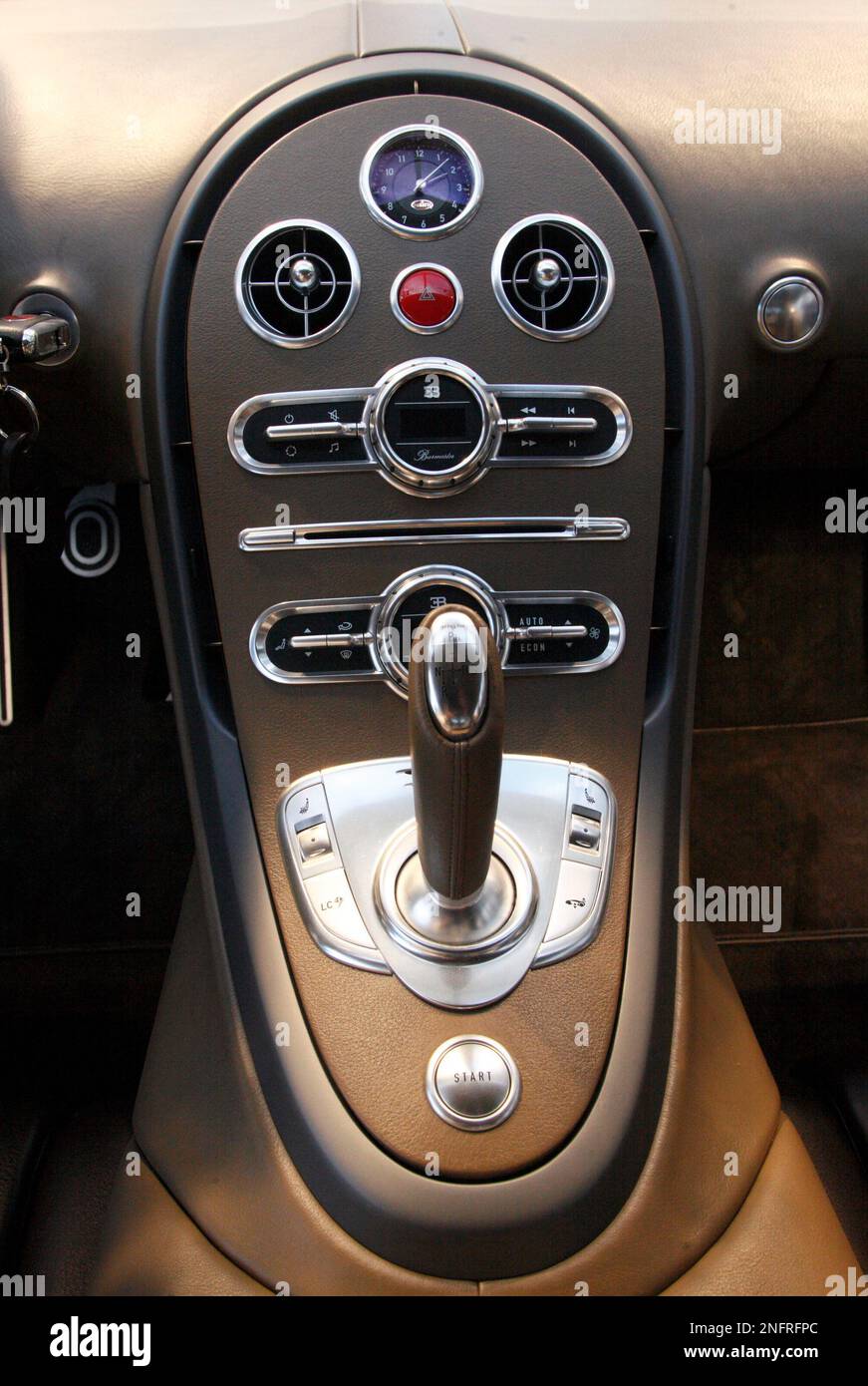 The Bugatti Veyron Fbg par Hermes car's interior on display to ...