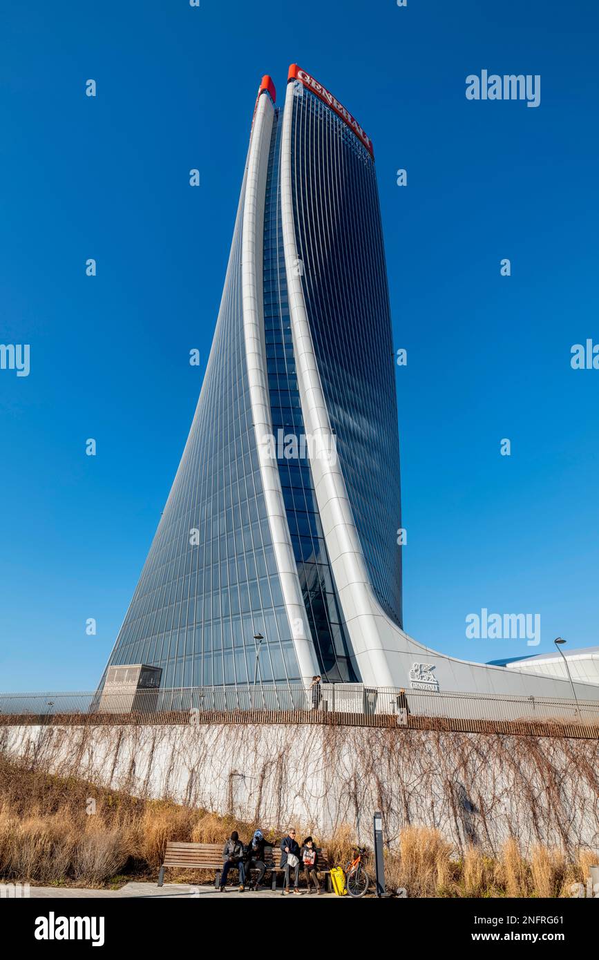 Milan Italy. Citylife Shopping District. Torre Hadid (Hadid Tower Stock ...