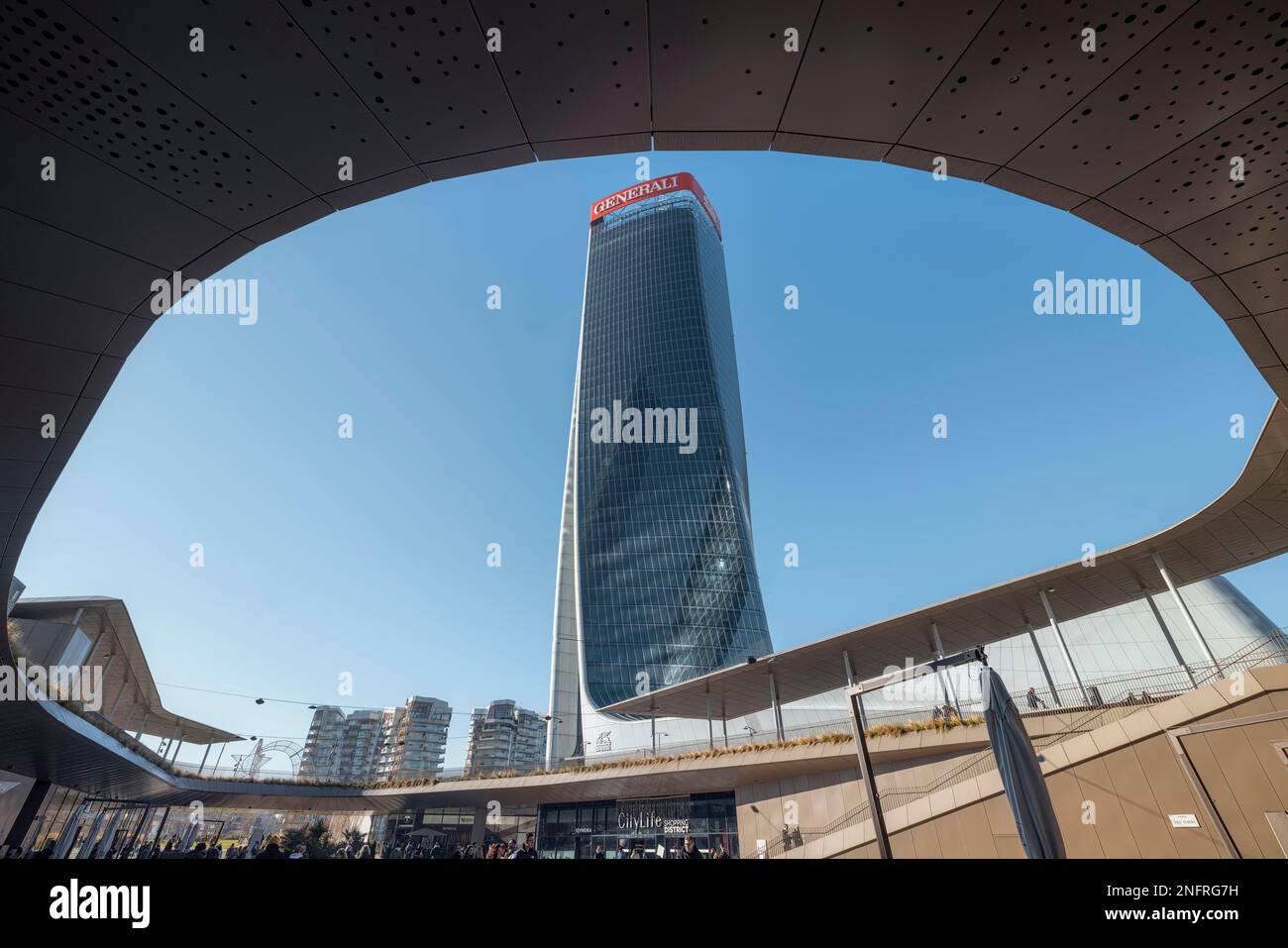 Milan Italy. Citylife Shopping District. Torre Hadid (Hadid Tower Stock ...