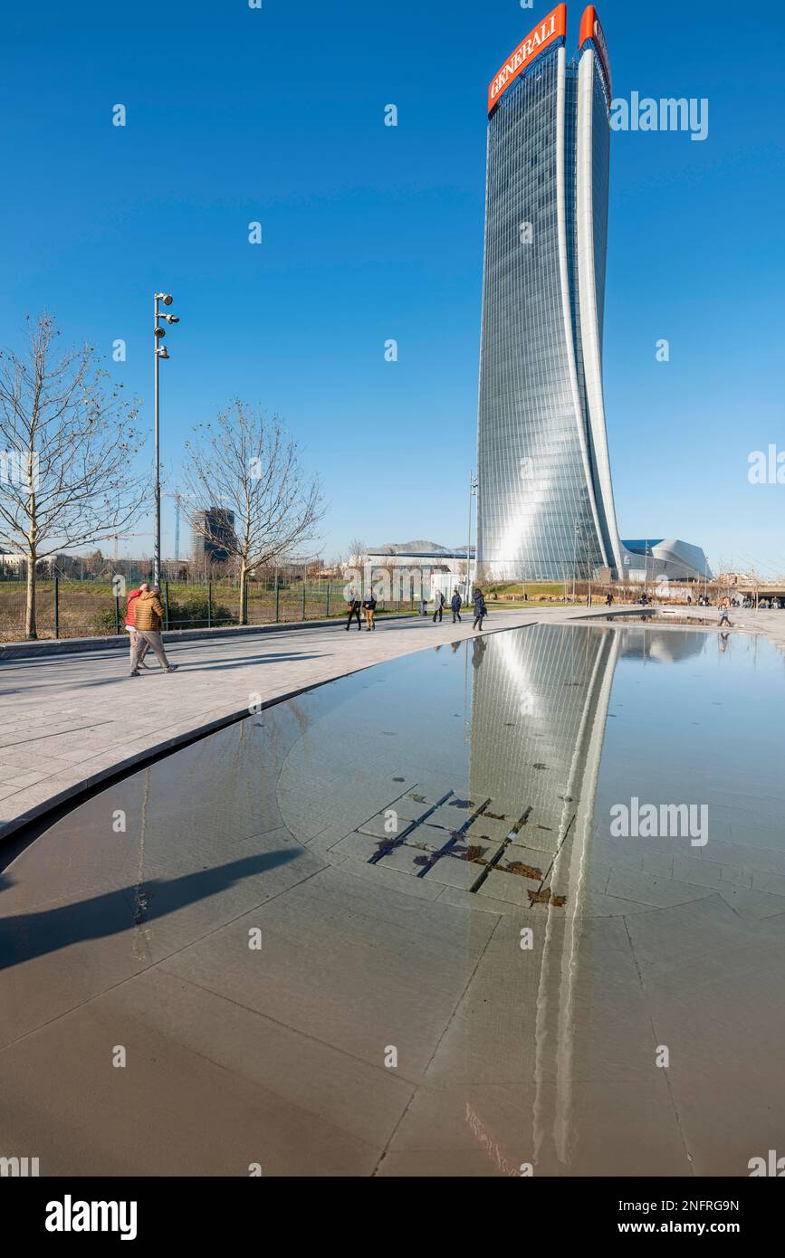 Milan Italy. Citylife Shopping District. Torre Hadid (Hadid Tower Stock ...