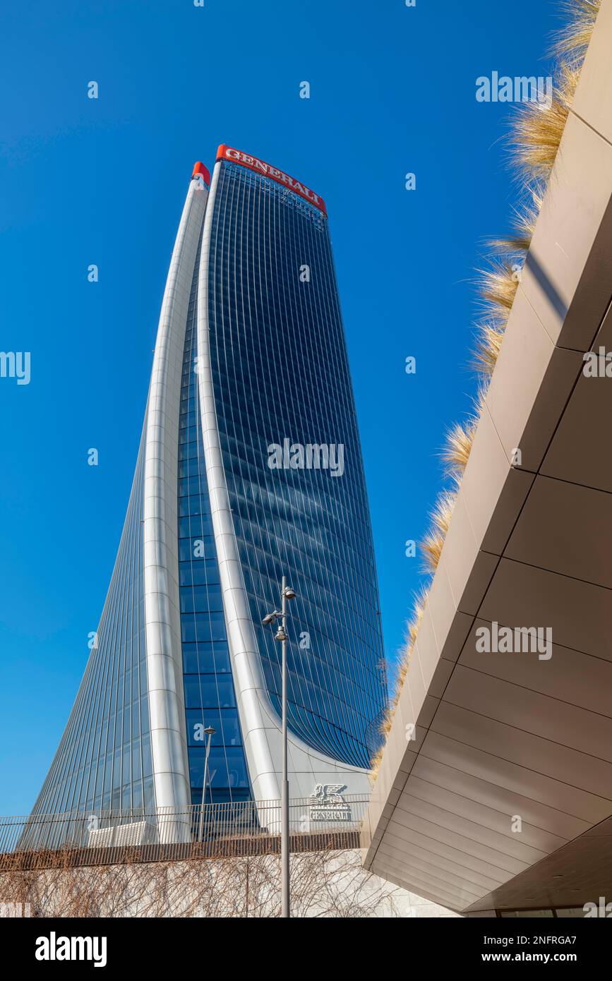 Milan Italy. Citylife Shopping District. Torre Hadid (Hadid Tower Stock ...