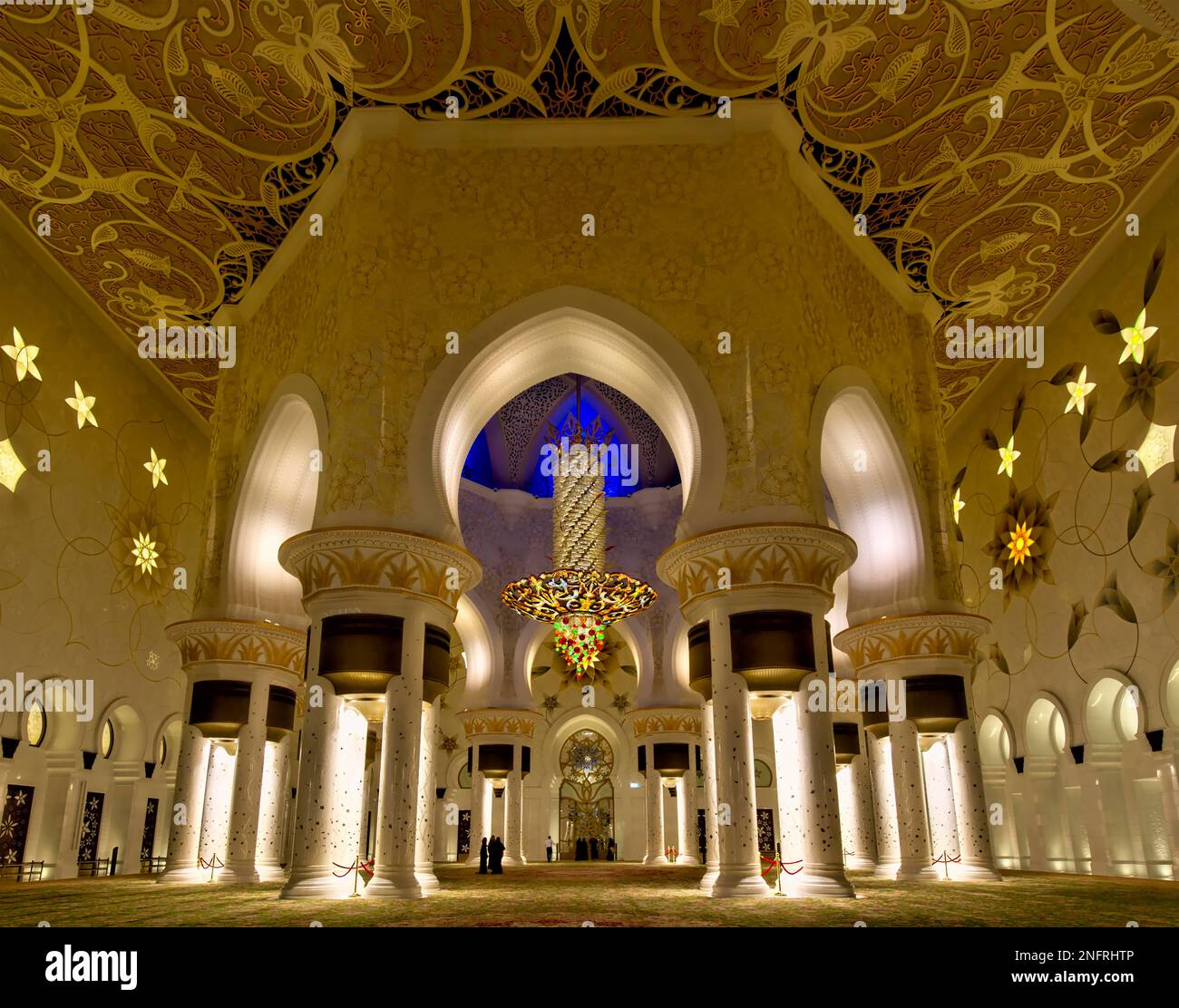 Abu Dhabi. United Arab Emirates. Interiors of the Sheikh Zayed Grand ...