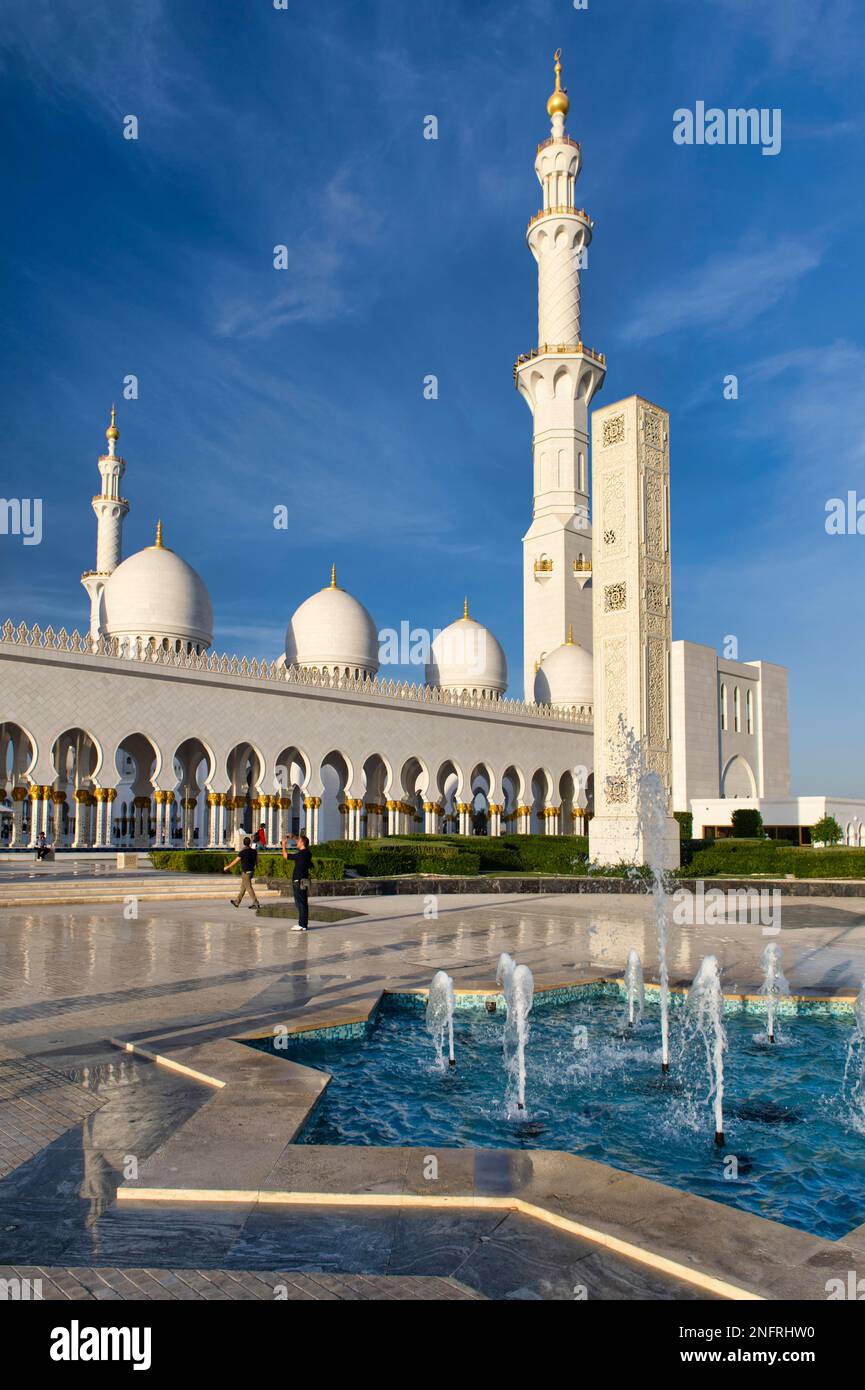 Abu Dhabi. United Arab Emirates. Sheikh Zayed Grand Mosque. January ...