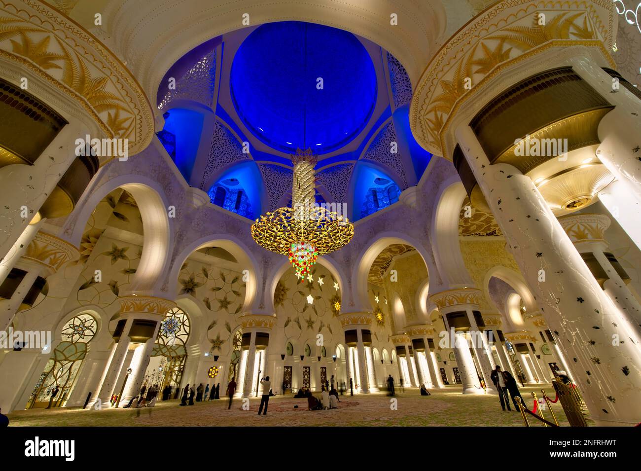 Abu Dhabi. United Arab Emirates. Interiors of the Sheikh Zayed Grand ...
