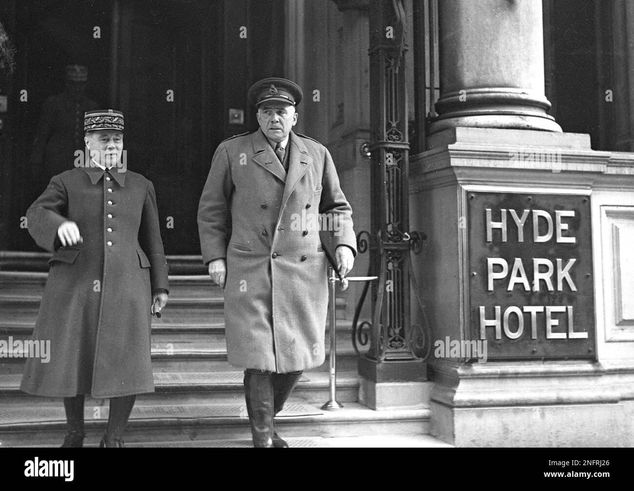 Image shows French general Maurice Gamelin and Sir Edmund Ironside ...