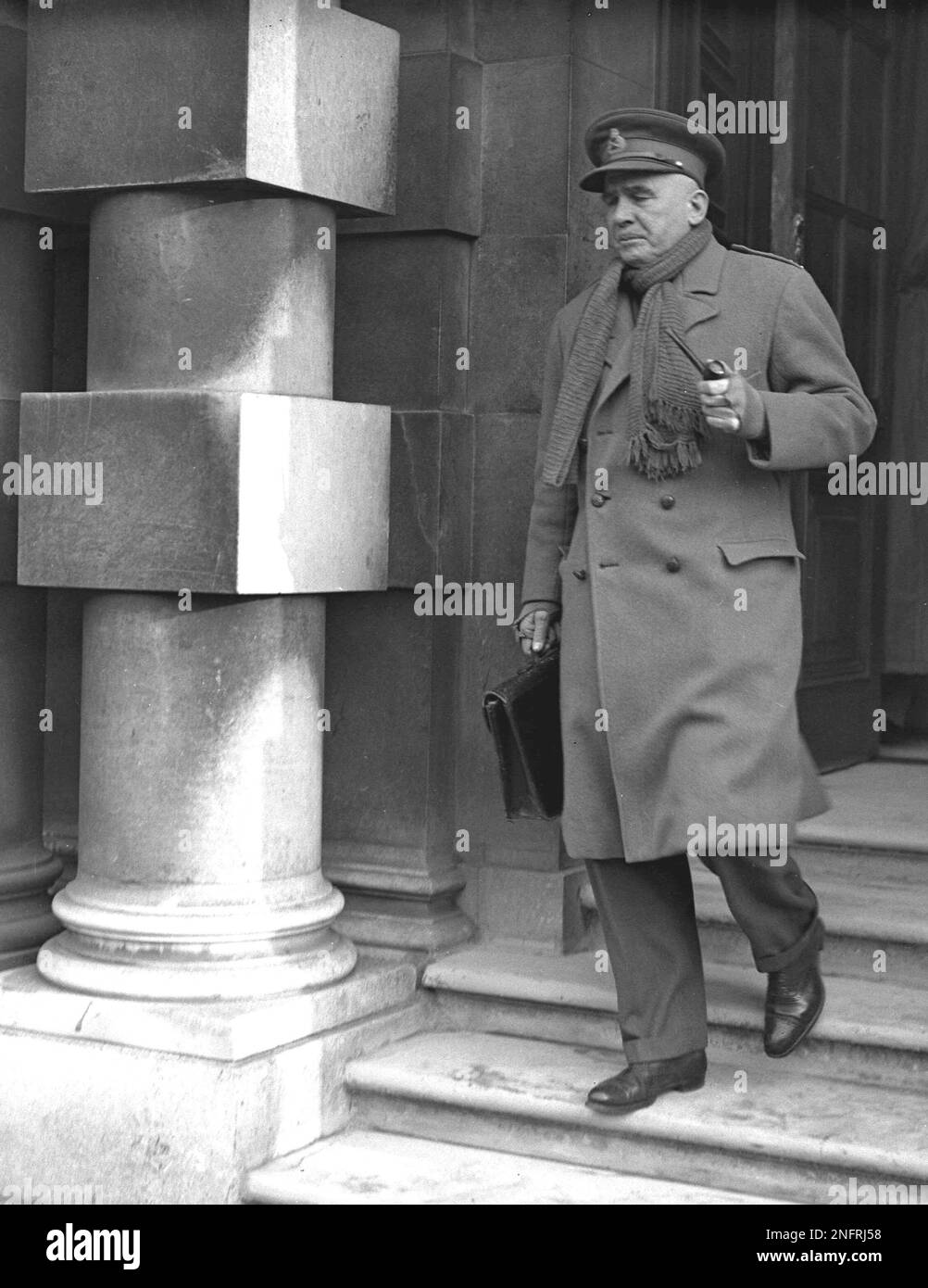 Sir Edmund Ironside, Chief of the Imperial General Staff, leaves the ...