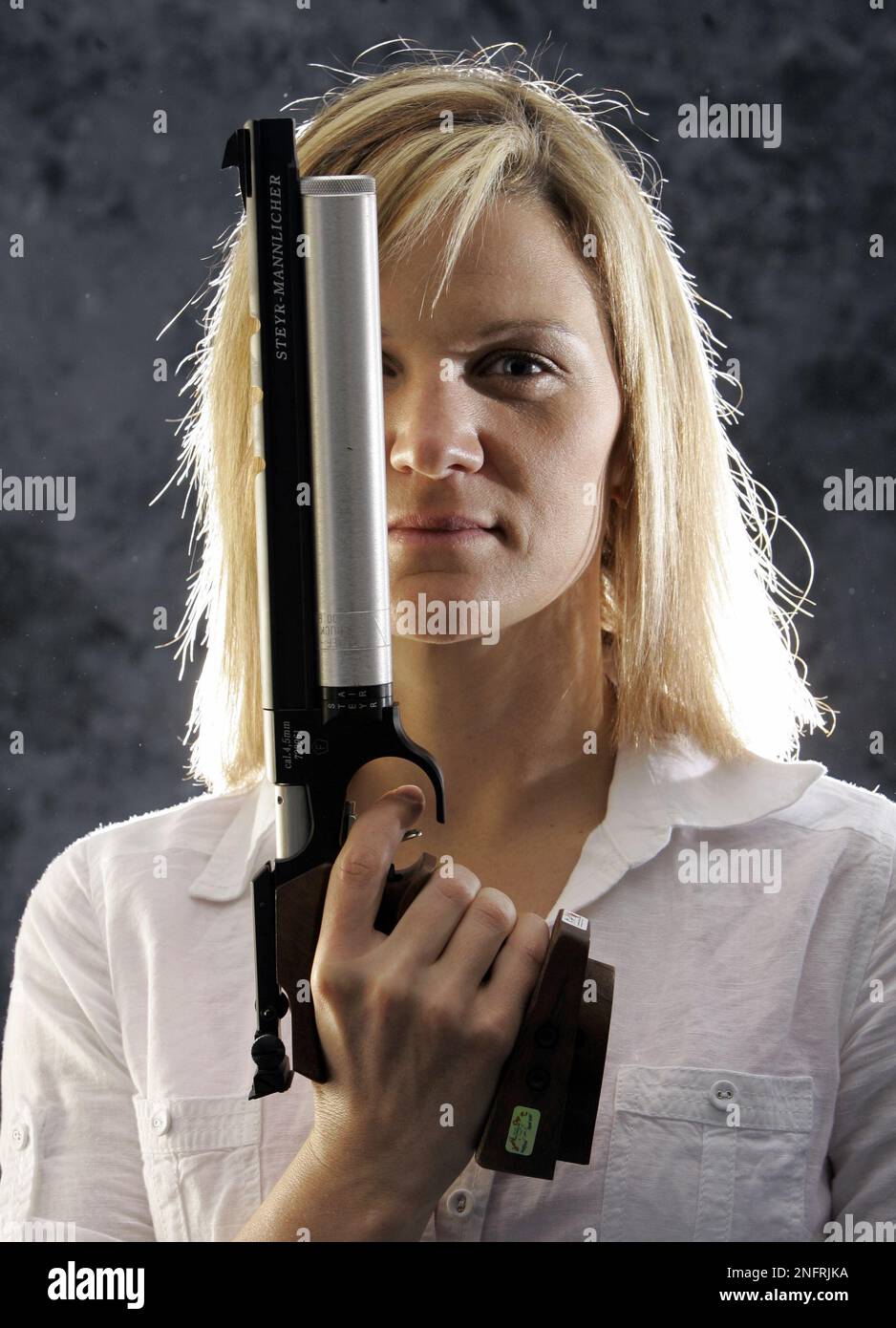 Modern pentathlon athlete Mickey Kelly poses for a portrait during the ...