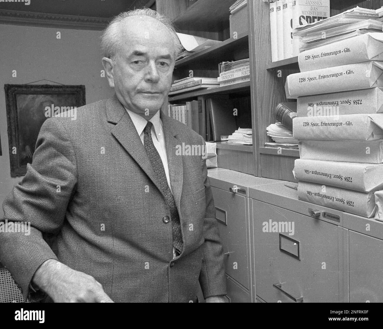 Albert Speer, right, Hitler's former architect and armament minister ...