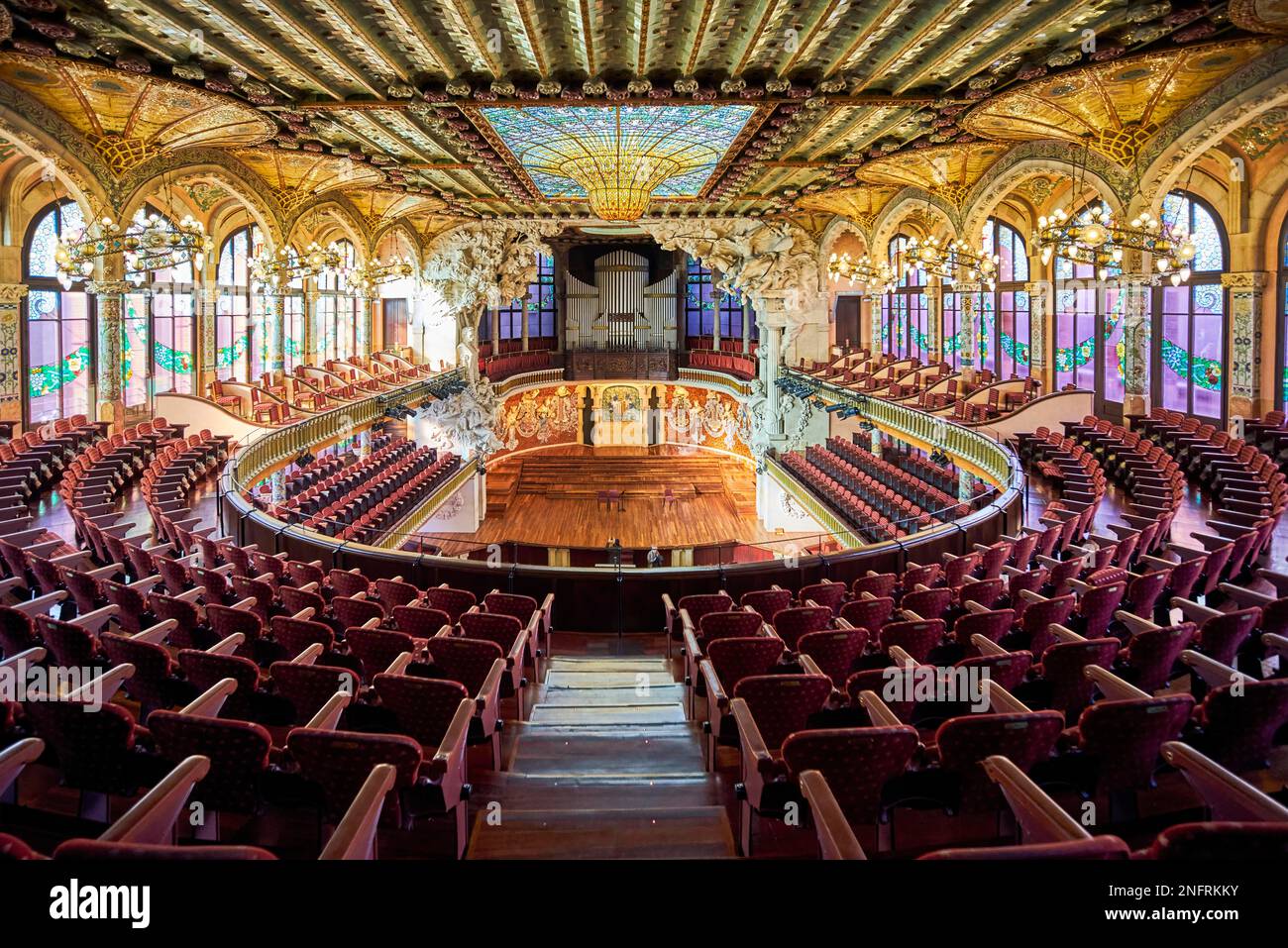 Barcelona. Catalonia. Spain. Palau de la musica catalana concert hall ...
