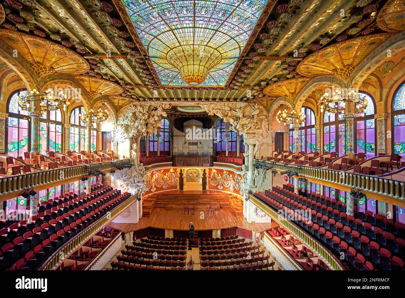 Barcelona. Catalonia. Spain. Palau de la musica catalana concert hall ...