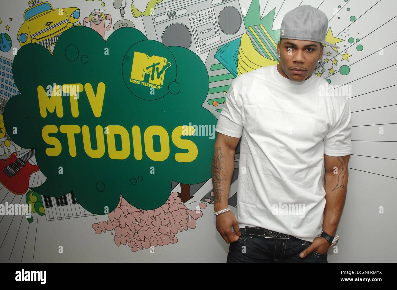 Rapper Nelly makes an appearance at MTV Studio's in Times Square for ...