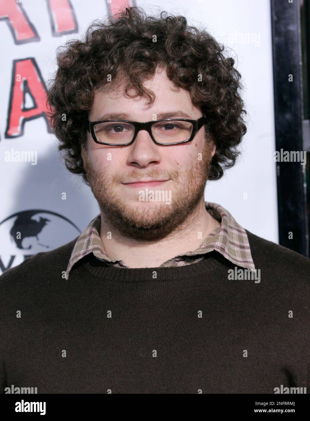 Actor Seth Rogan poses on the press line at the premiere of "Forgetting ...