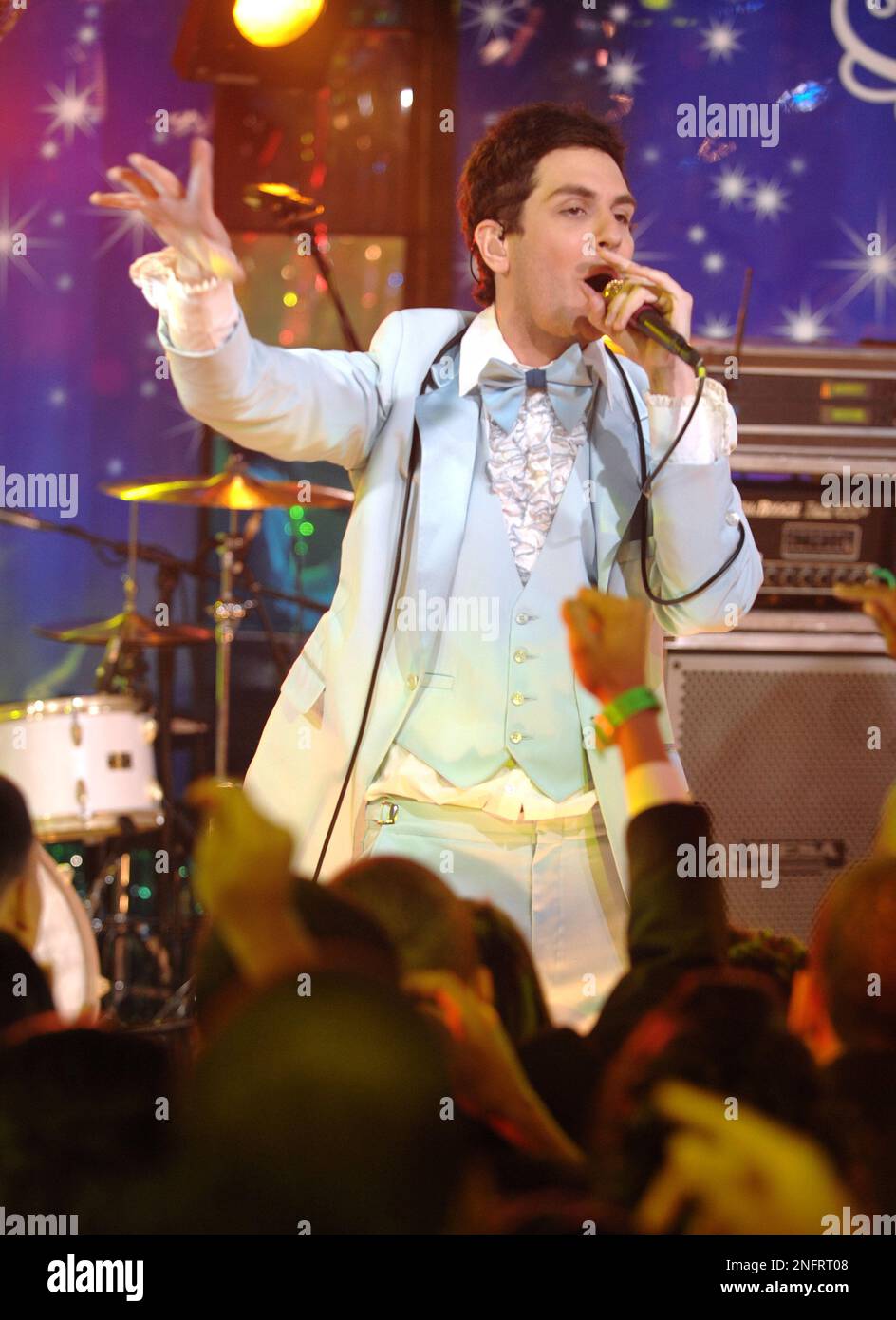 Singer Gabe Saporta of the music group Cobra Starship performs at MTV ...