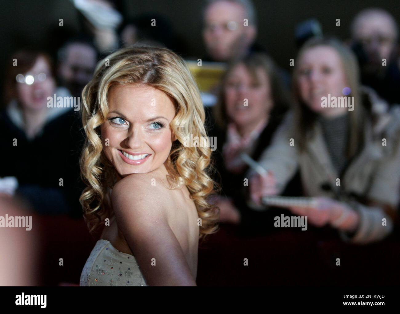 Geri Halliwell Of The Spice Girls Poses For The Photographers As She