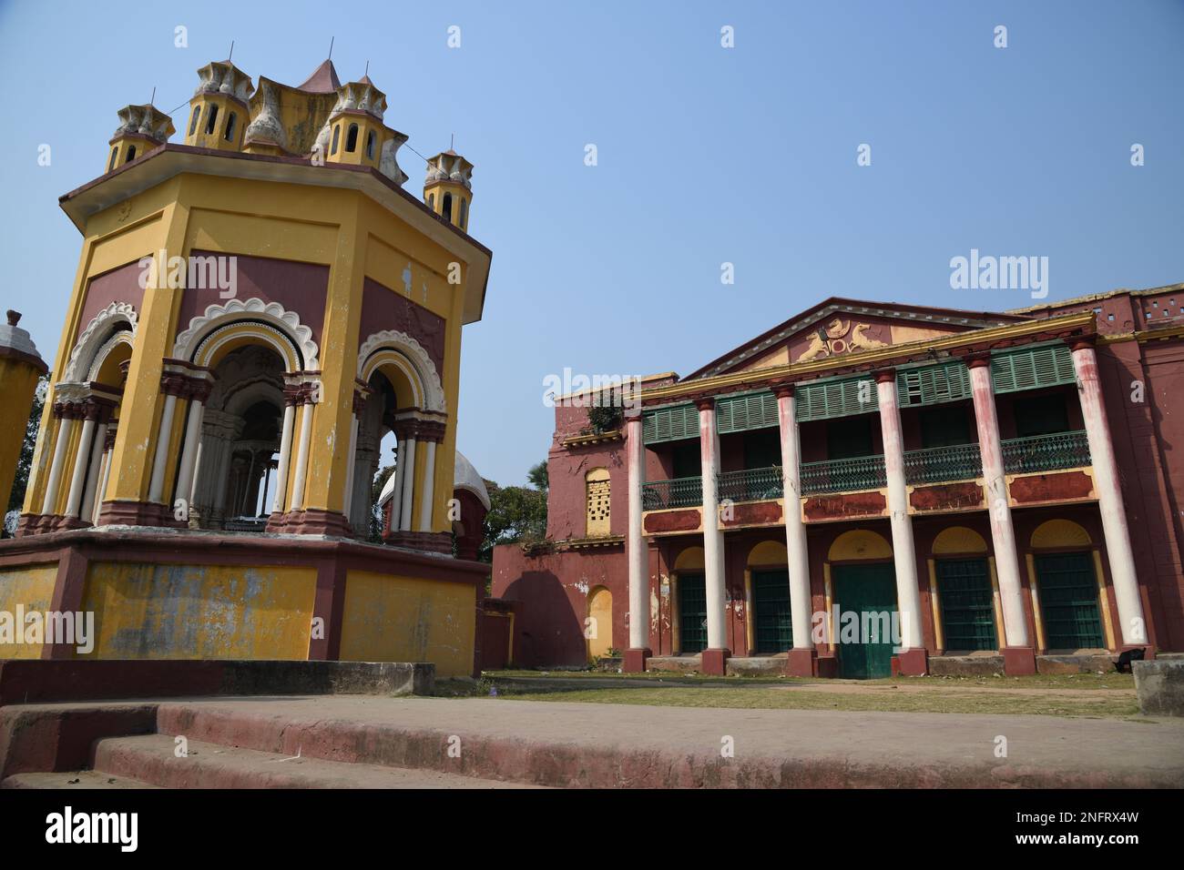 Octagonal Rasmancha with nine spires and Kachhari Bari (administrative ...
