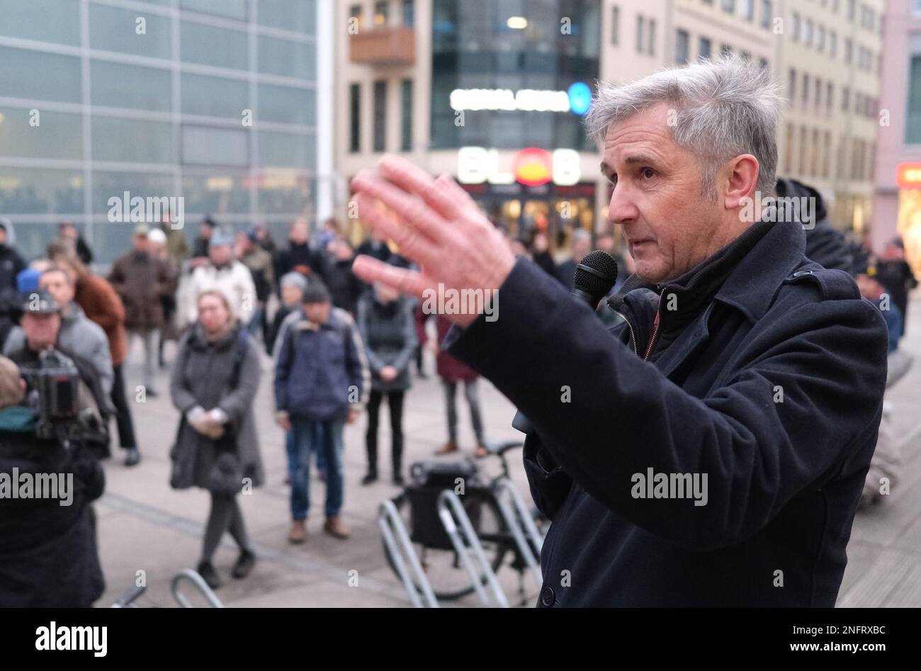 Chemnitz, Germany. 17th Feb, 2023. Frank Richter, SPD member of the ...