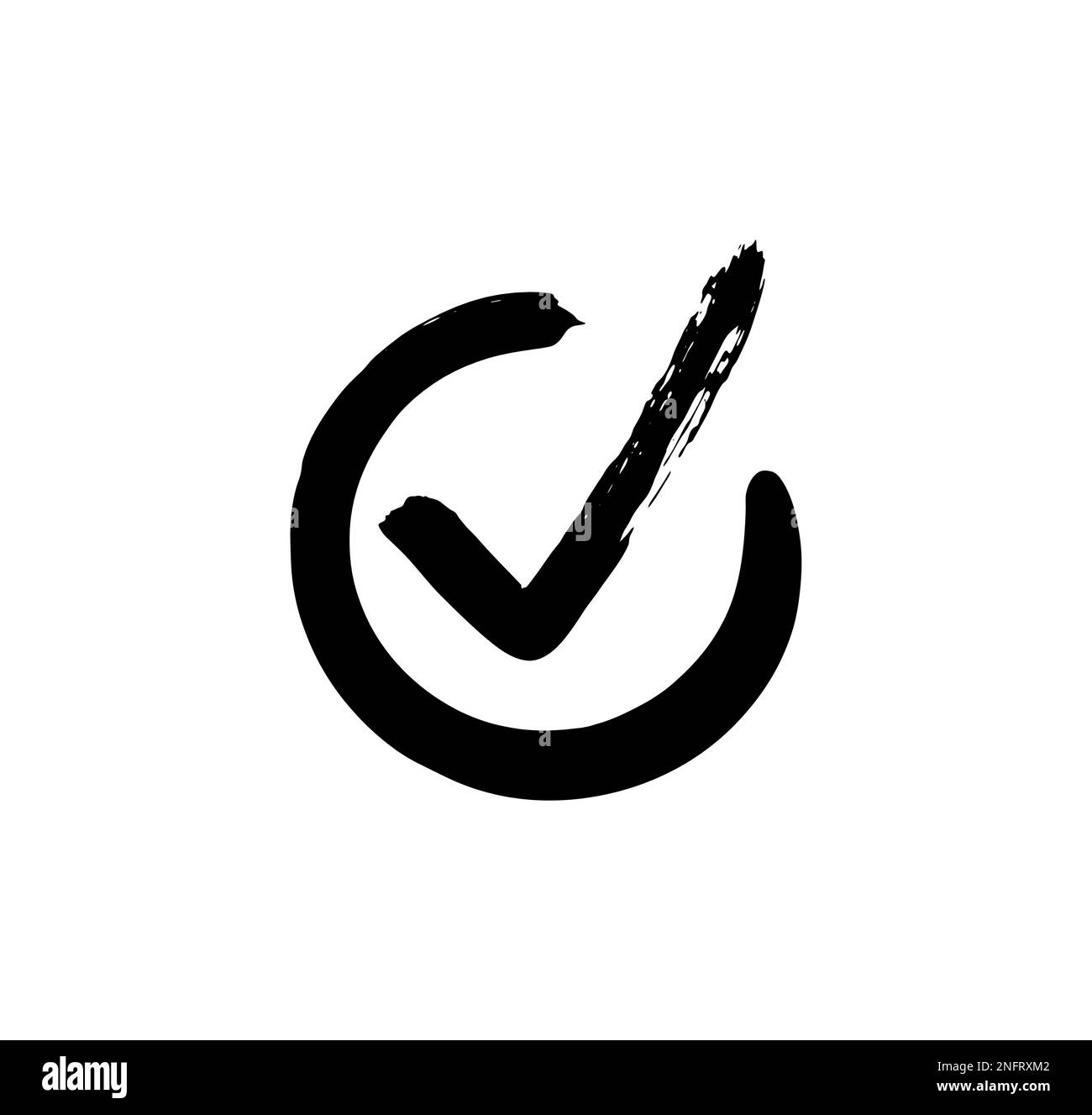 Checkbox. Check signs V X. Chalk and brush checkmarks set. Vector set ...