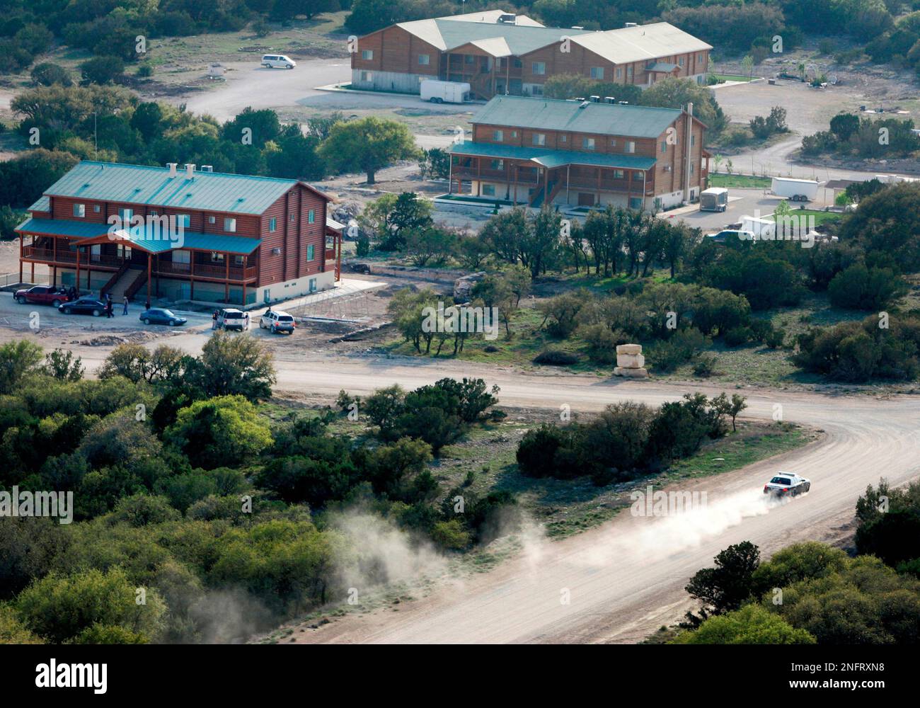 The residential area is seen on the grounds of the "Yearning For Zion ...