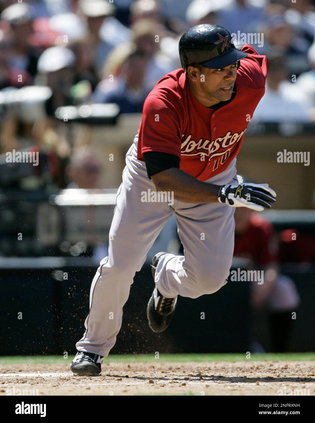 Houston Astros' Miguel Tejada in a baseball game Thursday April 3, 2008 ...