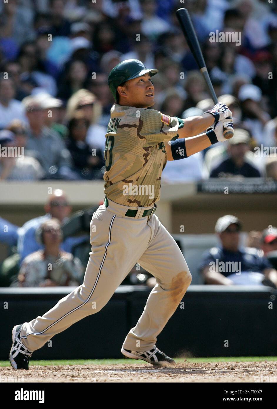San Diego Padres' Tdahito Iguchi in a baseball game Sunday April 6 ...