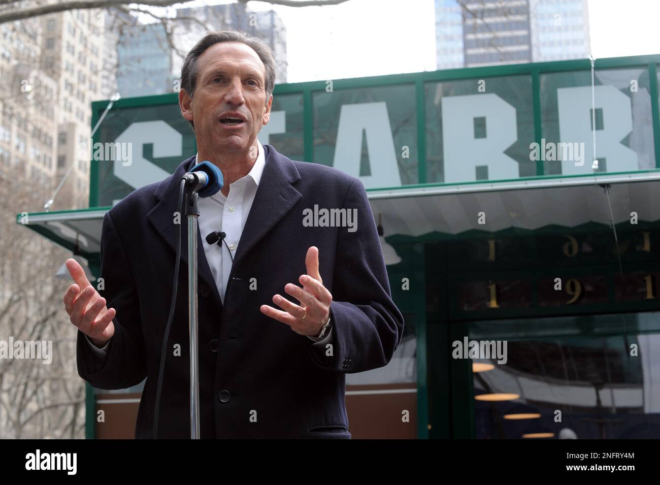 Starbucks chairman, president, and chief executive officer Howard ...