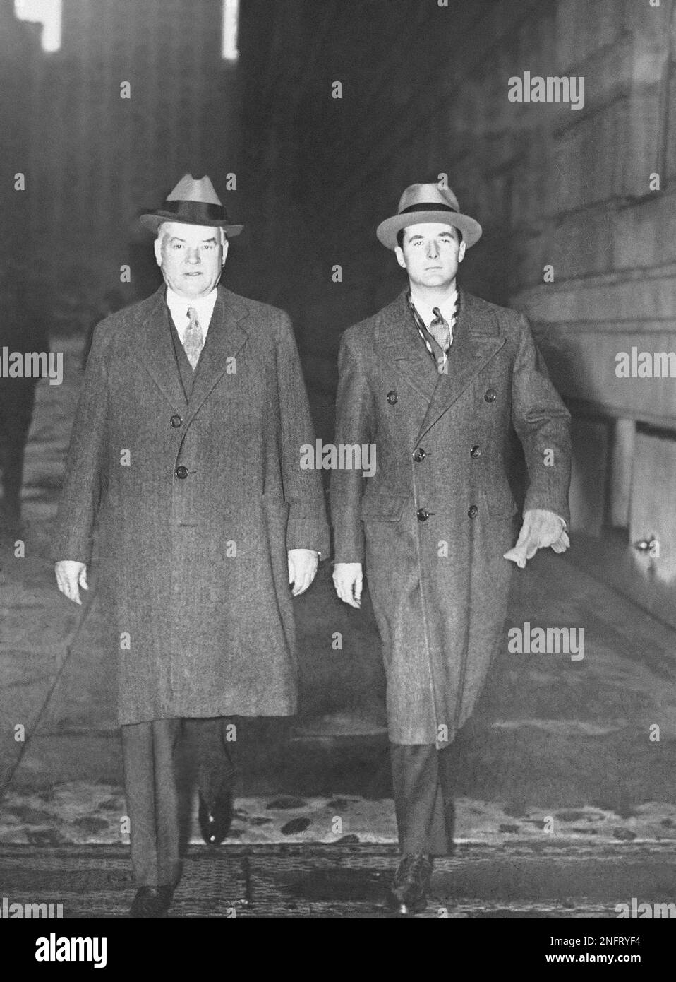 Former Pres. Herbert Hoover, with his son Allan, are shown during a pre ...