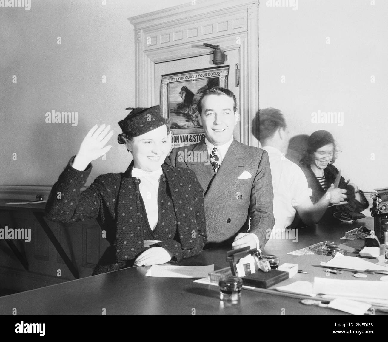 John R. Hearst, son of William Randolph Hearst, and his fiancee ...
