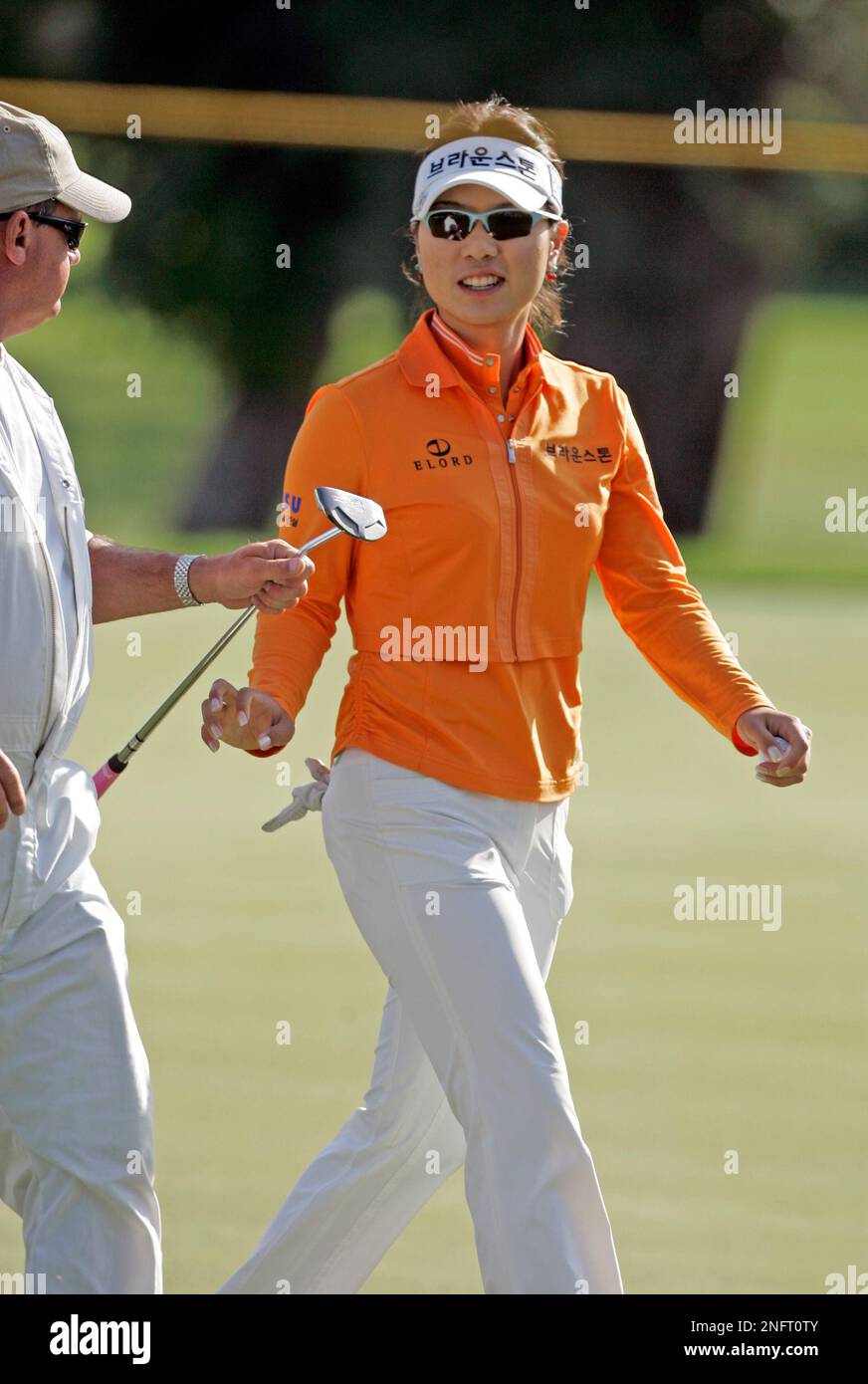 Hee Young Park of South Korea competes in the final round of the LPGA ...