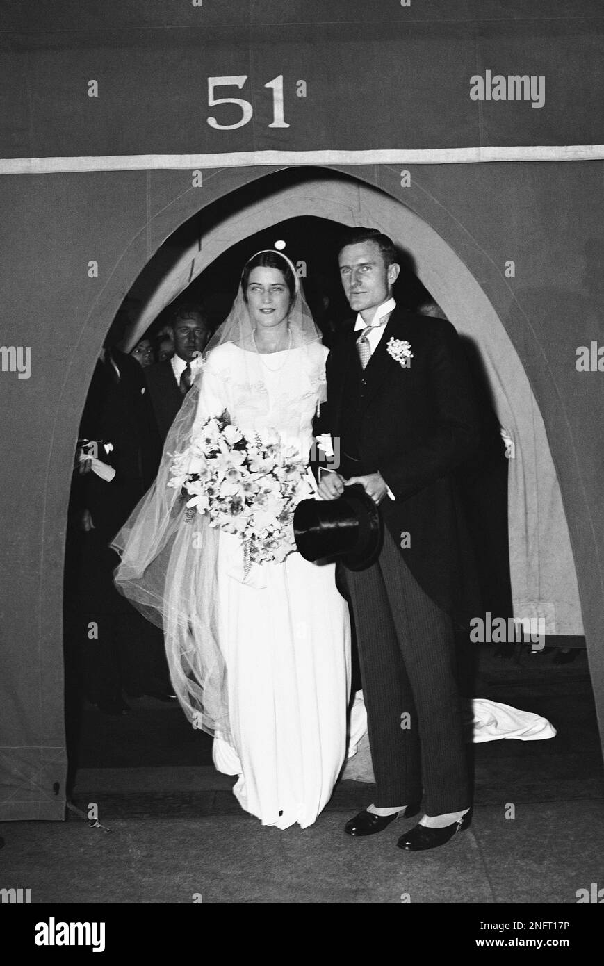 John D. Rockefeller and his new bride Blanchette Ferry Hooker arrive at ...