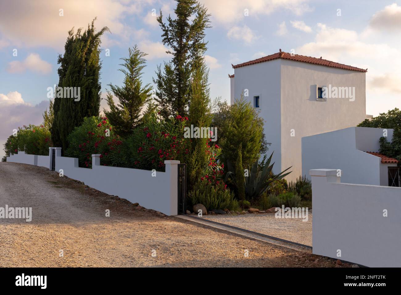 House and garden on the island of Crete Stock Photo - Alamy