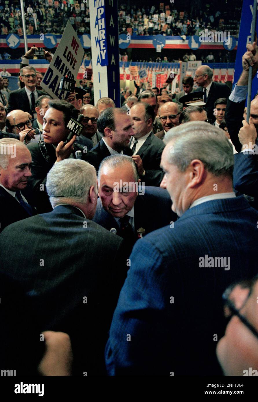 Chicago Mayor Richard Daley shown at the final session at the ...