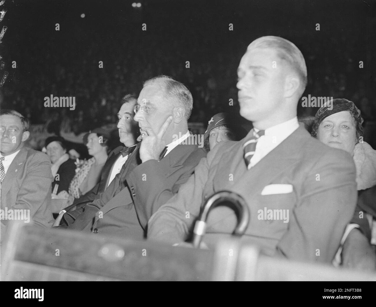 New York Gov. Franklin D. Roosevelt is shown in Madison Square Garden ...