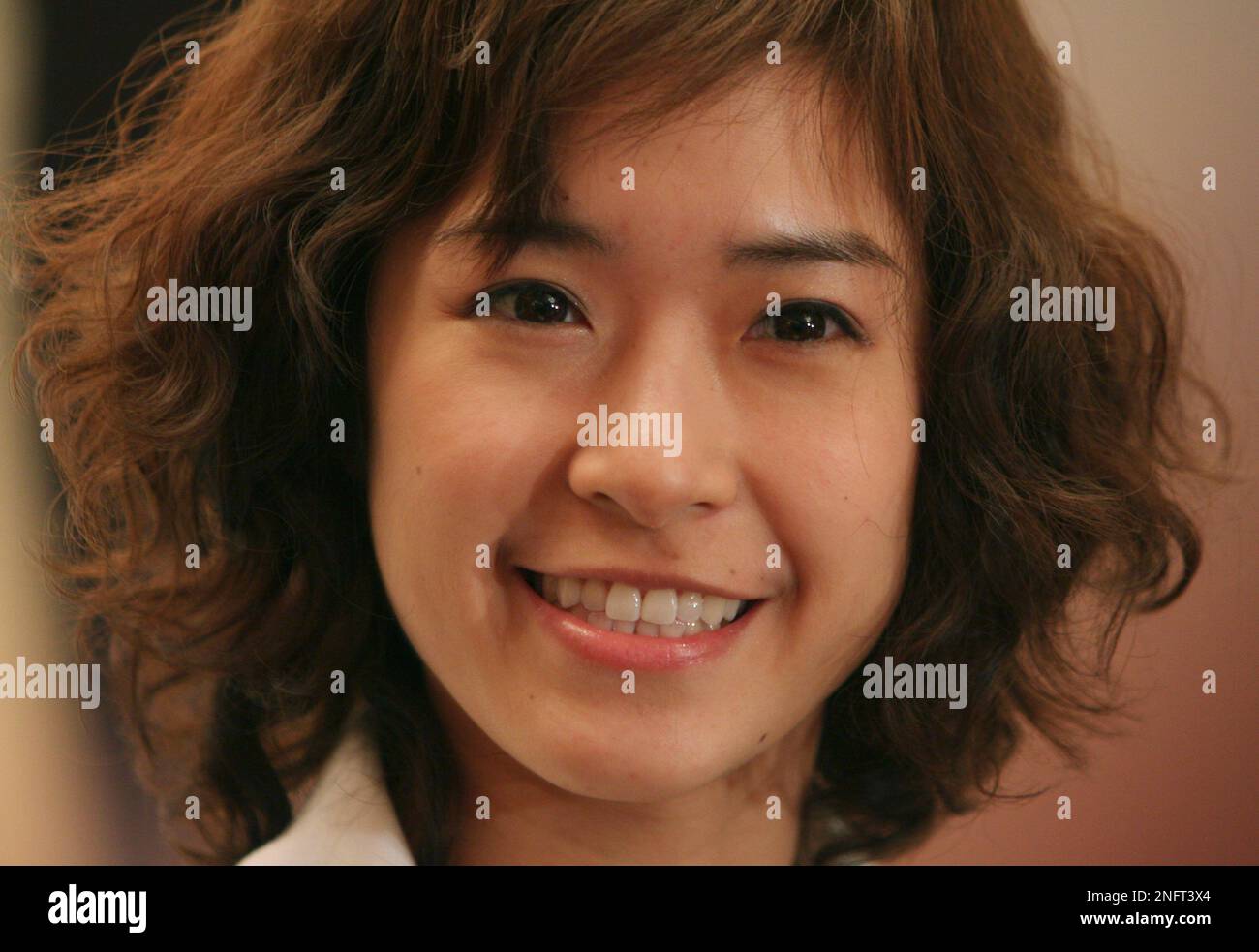 Thailand's actress Jija Yanin smiles during a news conference for her ...