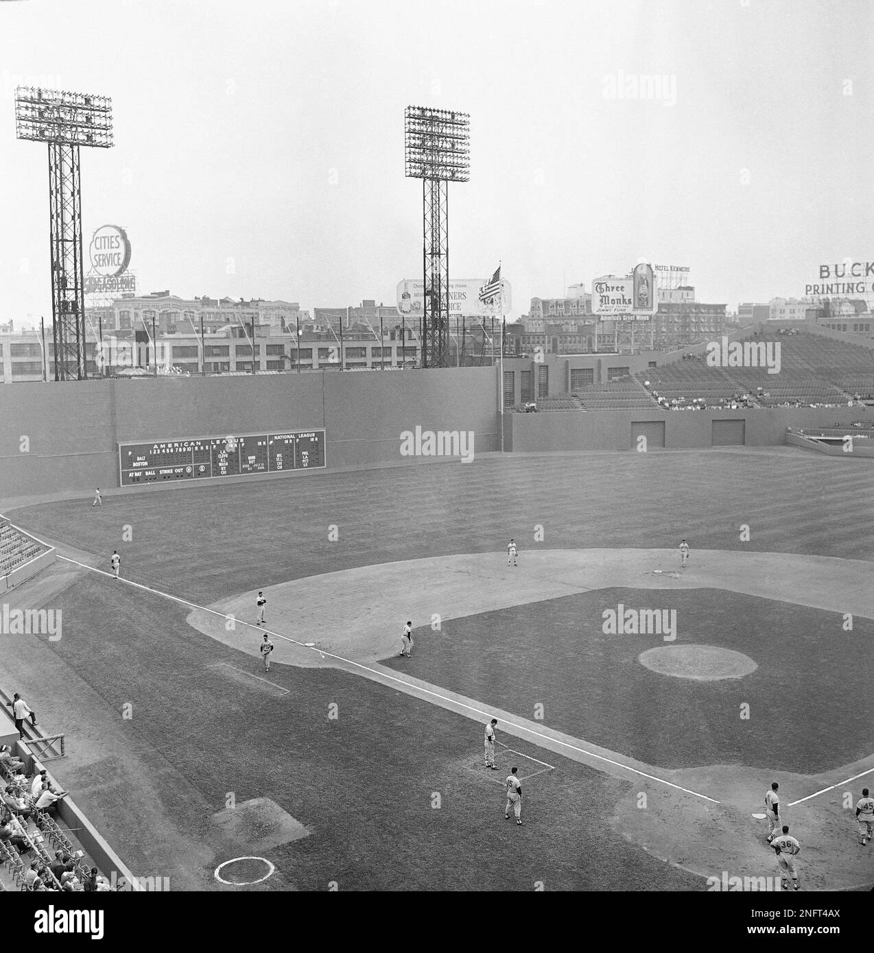 General view of Fenway Park, home of the Boston Red Sox baseball club ...