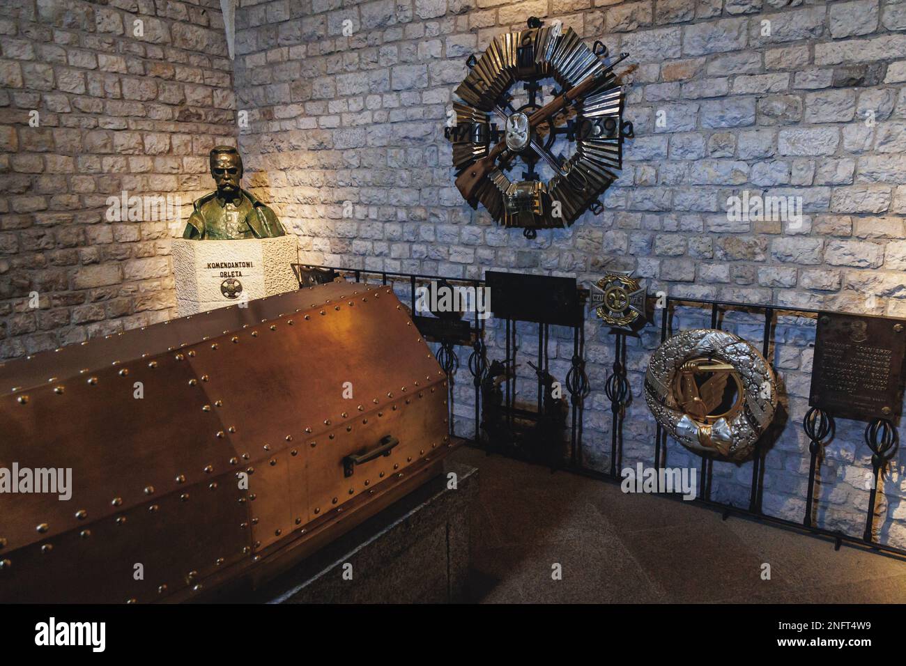 Tomb of Jozef Pilsudski in Crypt under the Tower of Silver Bells in ...