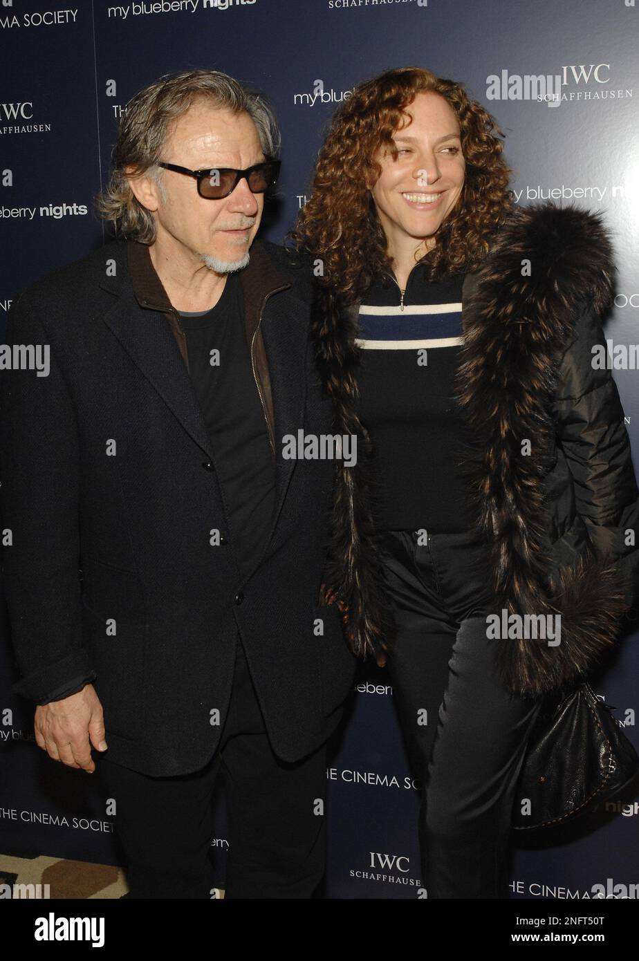 Actor Harvey Keitel and wife Daphna Kastner attend a Cinema Society ...