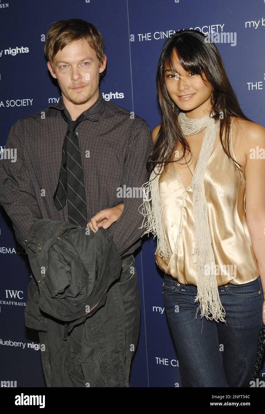 Actor Norman Reedus and girlfriend Jarah Mariano attend a Cinema ...