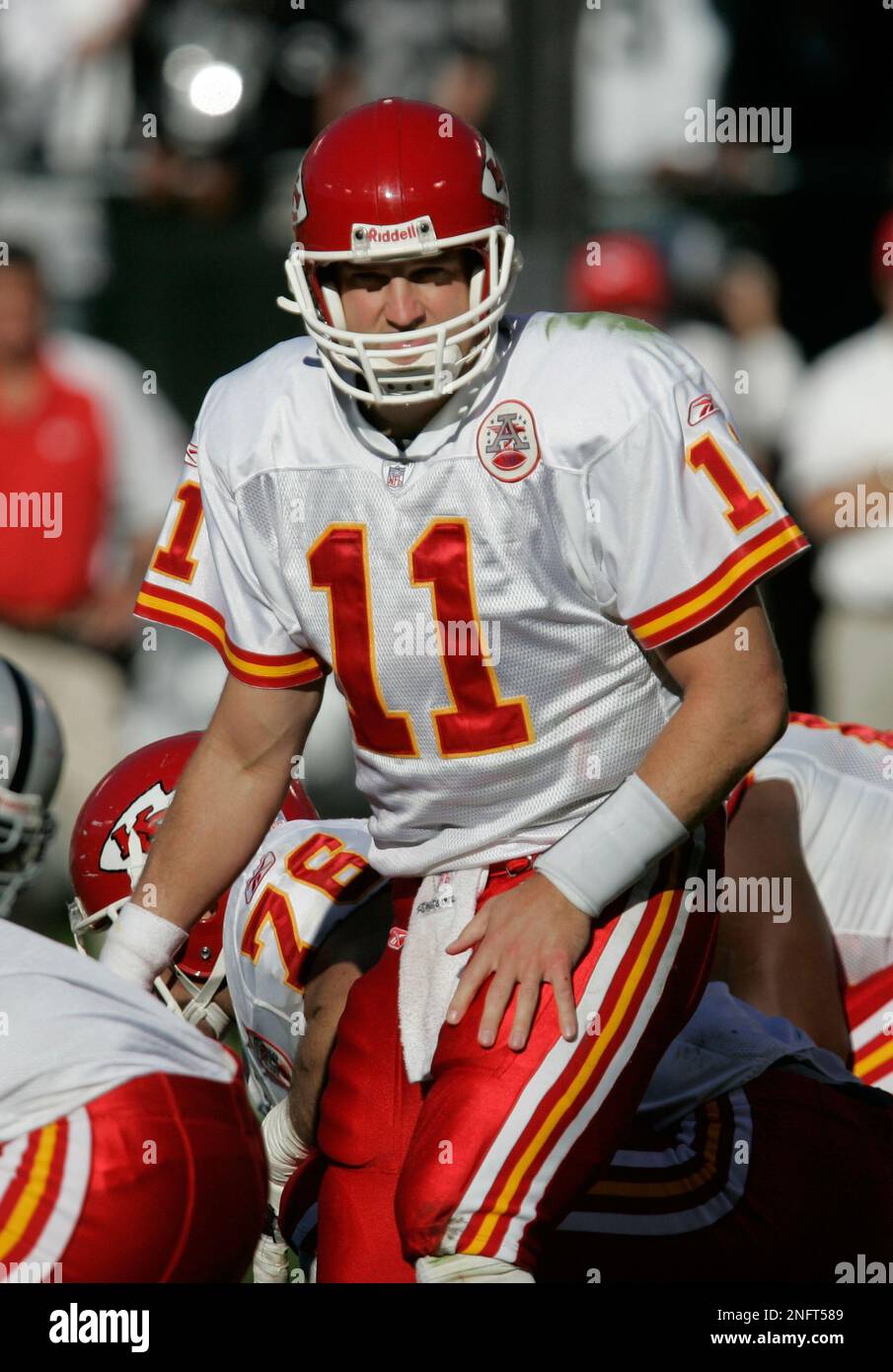 Kansas City Chiefs quarterback Damon Huard (11) during an NFL football ...