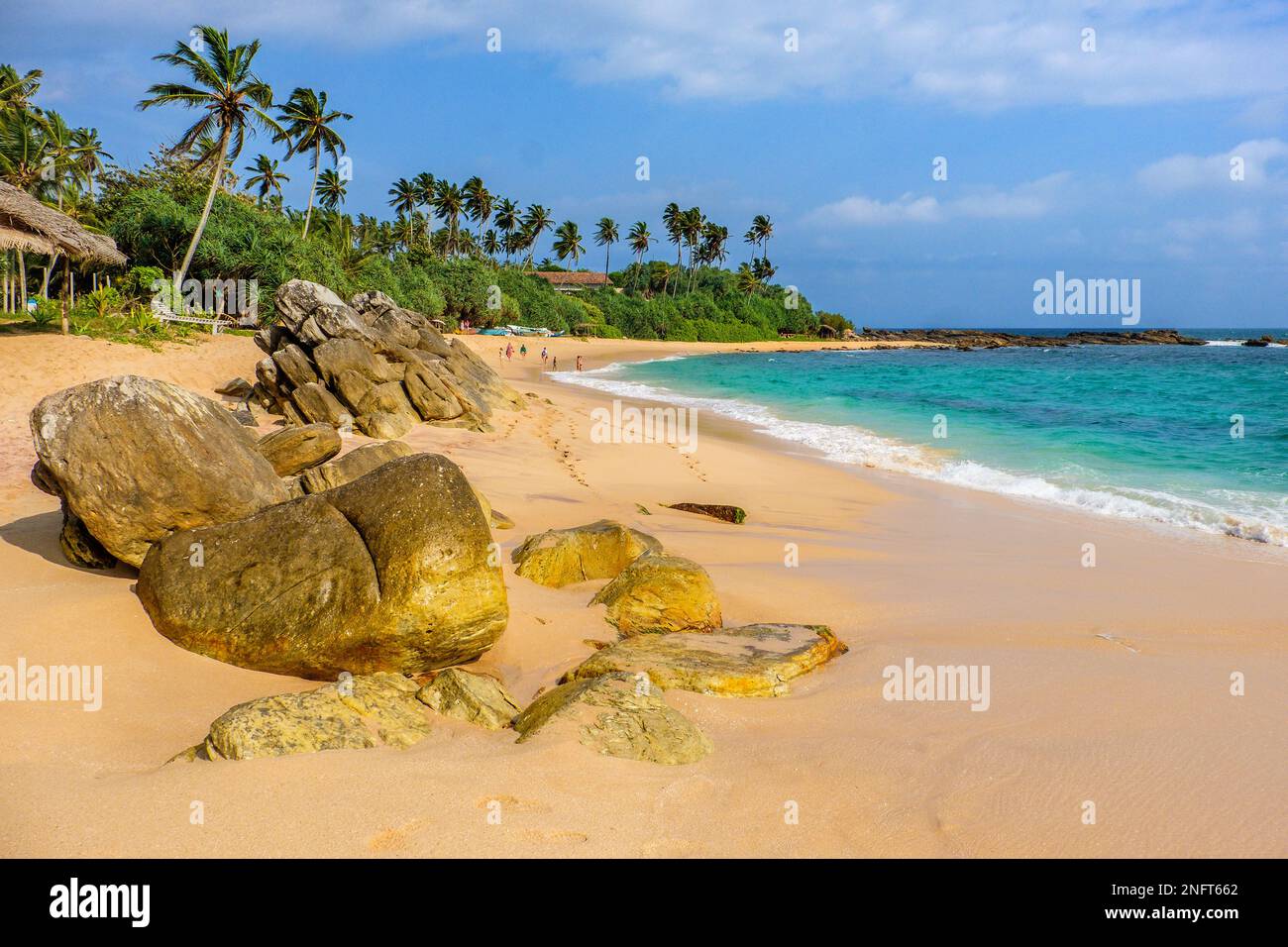 Paradise Beach near Unakuruwa , one of many Tropical sandy beaches on ...