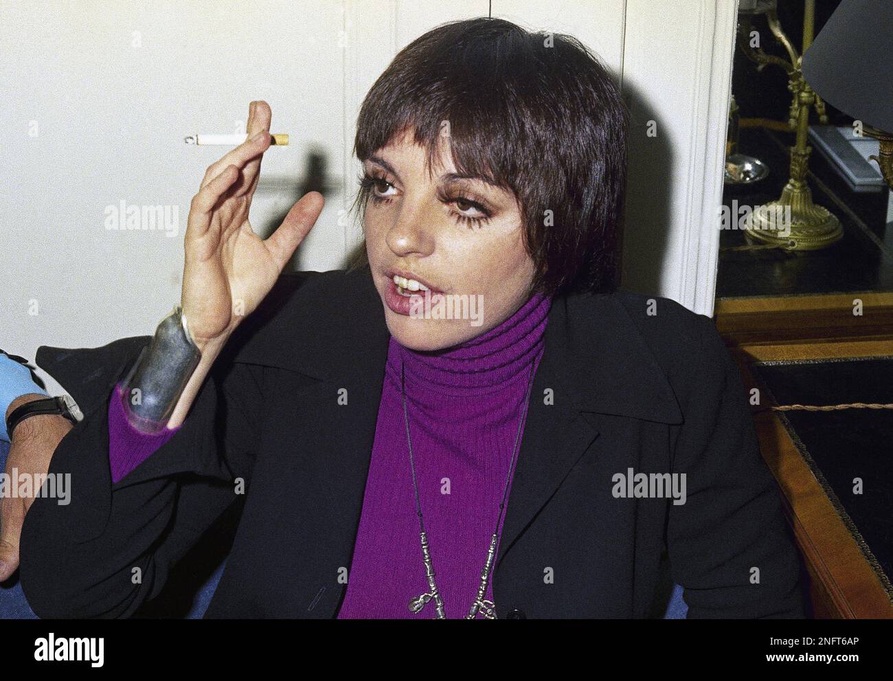 American actress and singer Liza Minnelli pictured at the Savoy Hotel ...