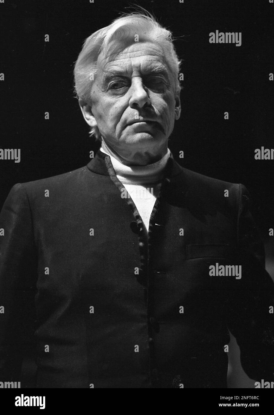 Portrait of Austrian conductor Herbert von Karajan, musical director of ...