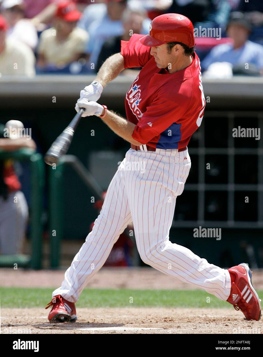 Philadelphia Phillies Chase Utley bats against the Pittsburgh Pirates ...