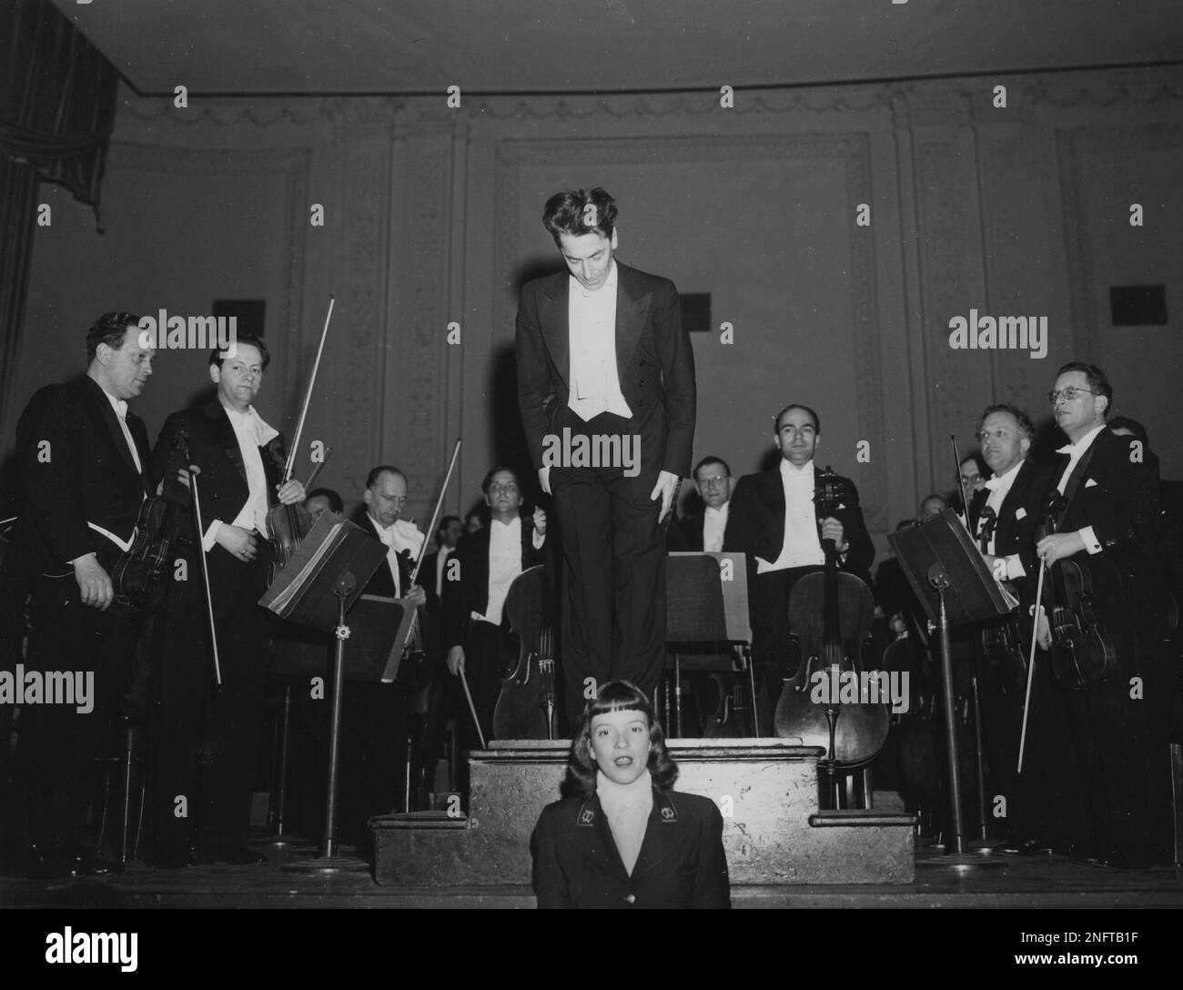 Austrian conductor Herbert von Karajan, director of the Berlin ...