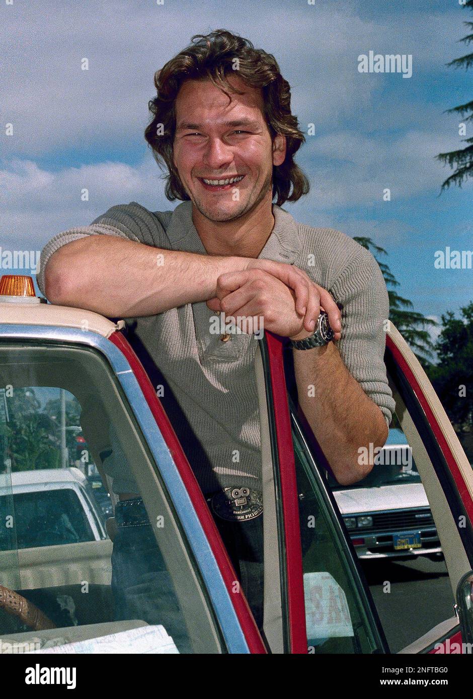 Actor Patrick Swayze is shown, Sept. 18, 1985. (AP Photo/Wally Fong ...