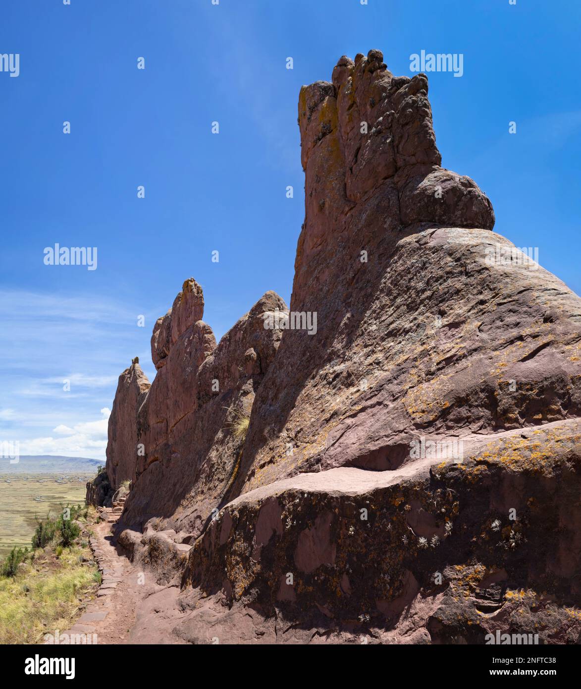 Rock formations Aramu Muru in Peruvian Andes Stock Photo - Alamy